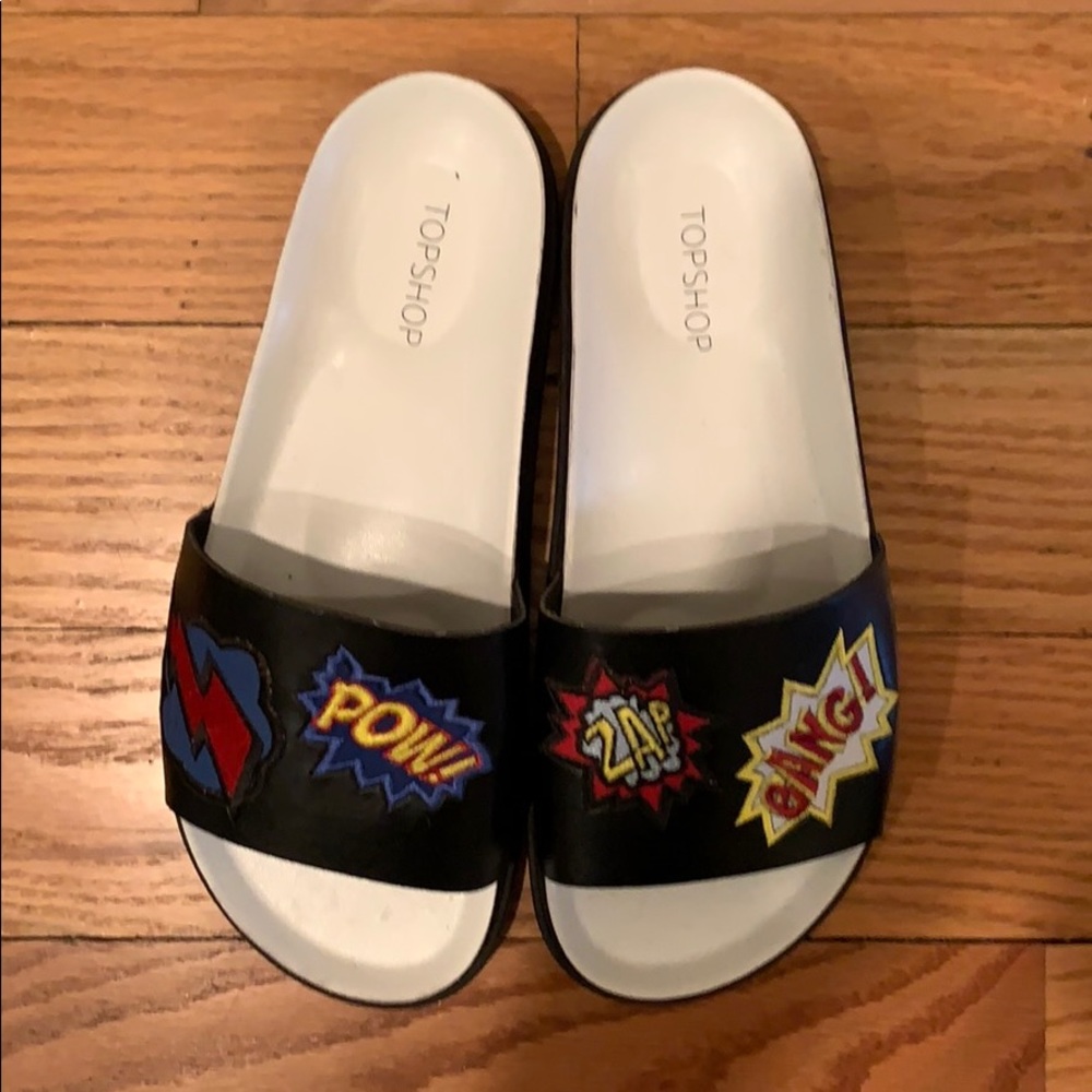 Topshop Sliders With Comic Book Details - Gem